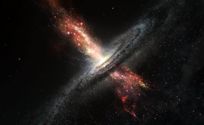 ESO: Stars forming in outflows from supermassive black holes | Space ...