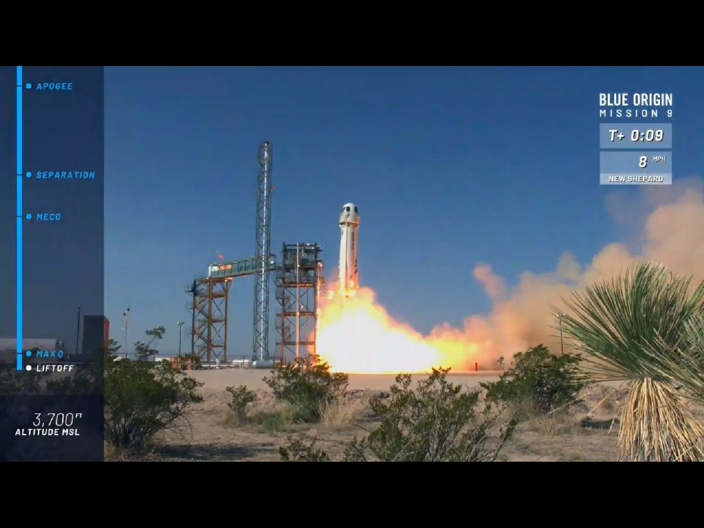 Video: Watch Blue Origin’s New Shepard fly to space from West Texas ...