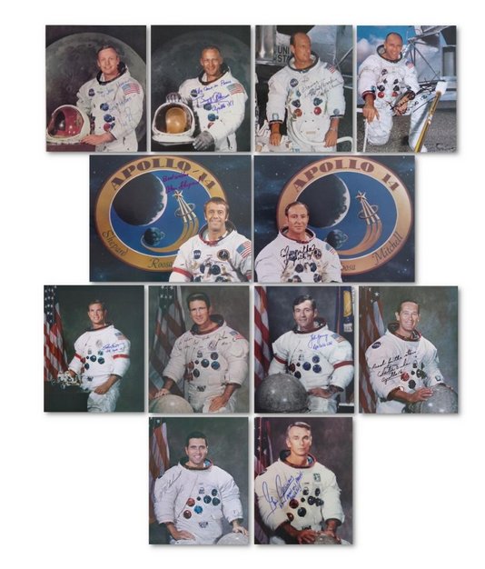 Auction of Apollo astronauts’ autographed photos | HobbySpace